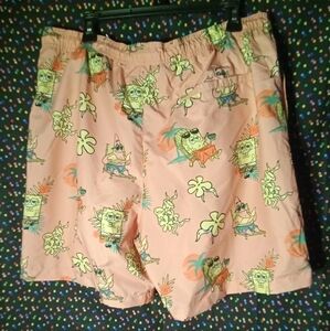 SpongeBob Squarepants | Swim | Mens Spongebob Elastic Waist Swim Shorts ...
